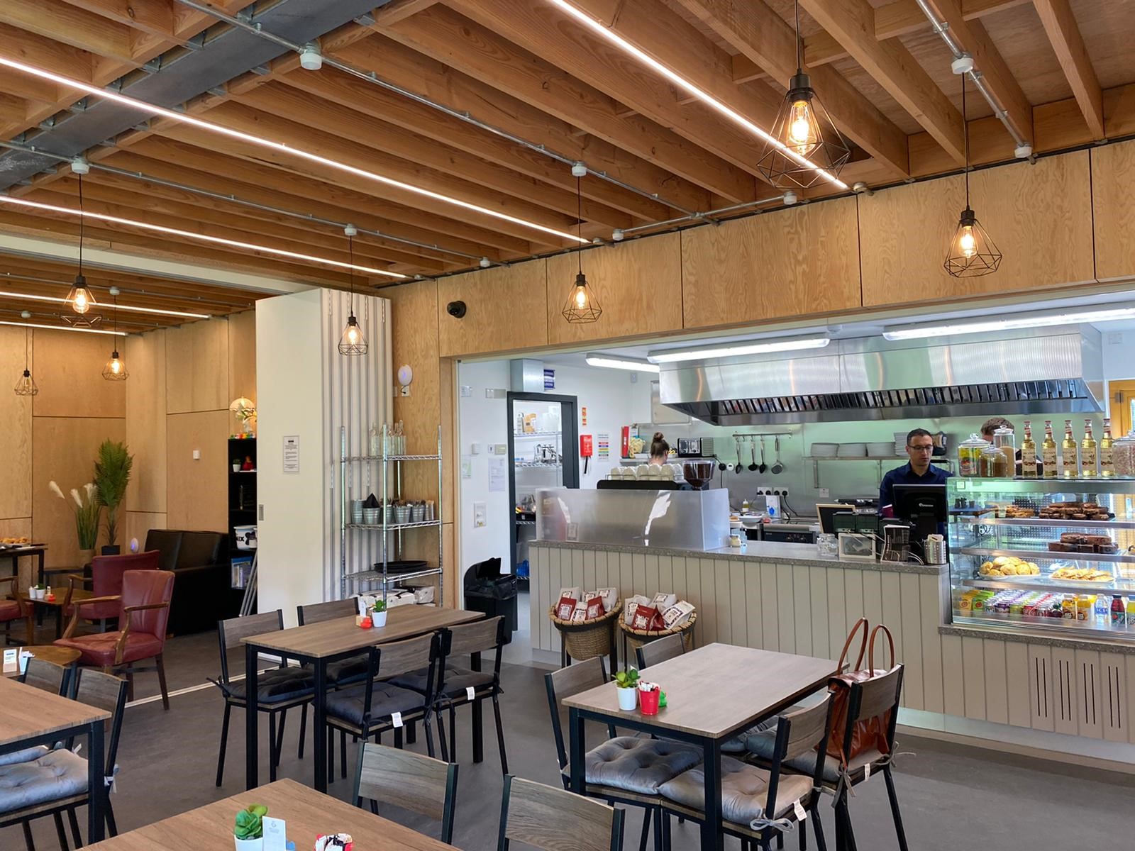 Needham Lake visitor centre and café built by SEH French